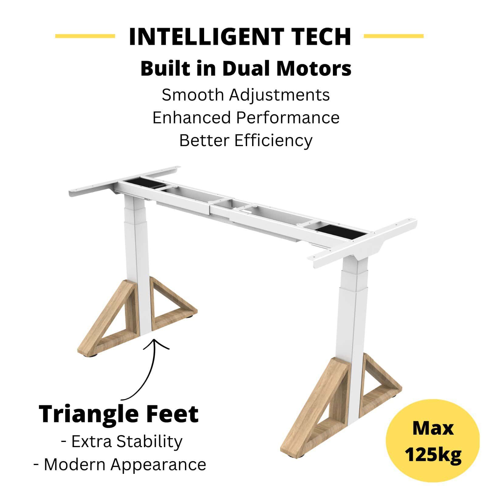 DESX Height Adjustable Electric Standing Desk | Extra Stability with ...