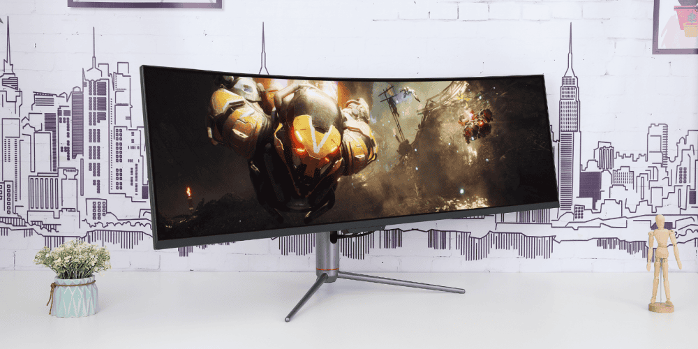 QSM 49" Curved DFHD 32:9 Ultrawide 144Hz 6ms Gaming and Office Monitor - Q Vision