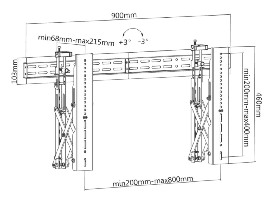 Q-Tee TV Wall Mount Bracket for 30-70” TVs with Pop-Out Function - Q Vision