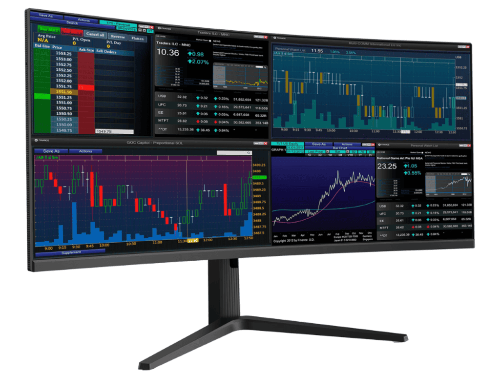QSM 34" Curved UWQHD 21:9 Ultrawide 144Hz 1ms Gaming and Office Monitor ...