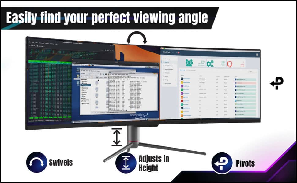 QSM 49" NEW Curved 5K 32:9 Ultrawide 120Hz 6ms Gaming and Office ...
